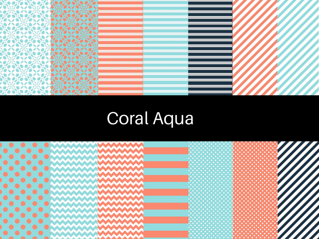Coral Coastal Digital Paper - Magical Printable