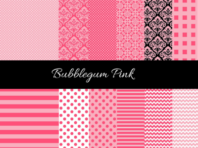 bubblegum Pink digital paper - Magical Printable