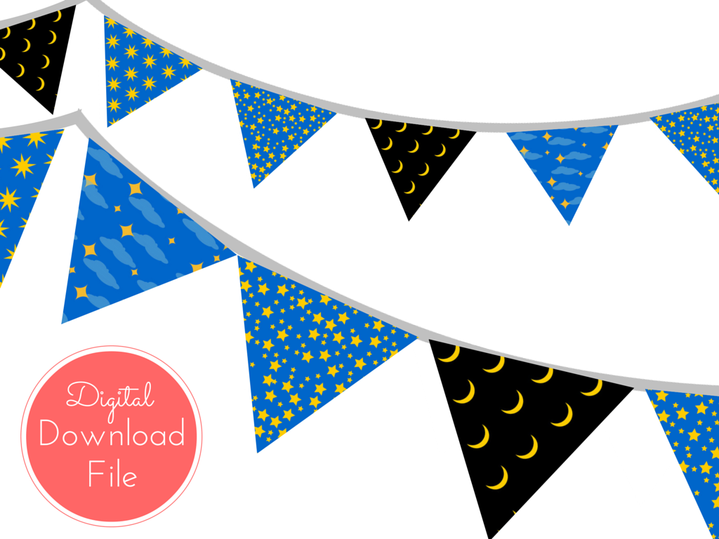 Twinkle Twinkle Lullaby Baby Shower Banner - Magical Printable