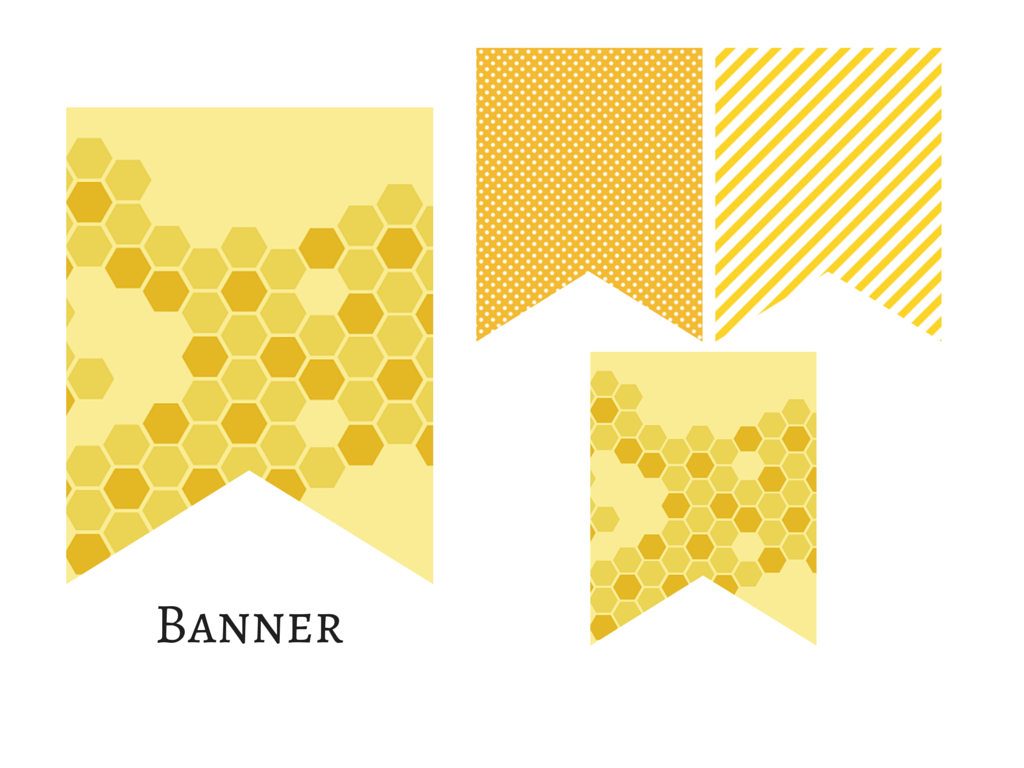 Bee Honey Comb Banner - Magical Printable