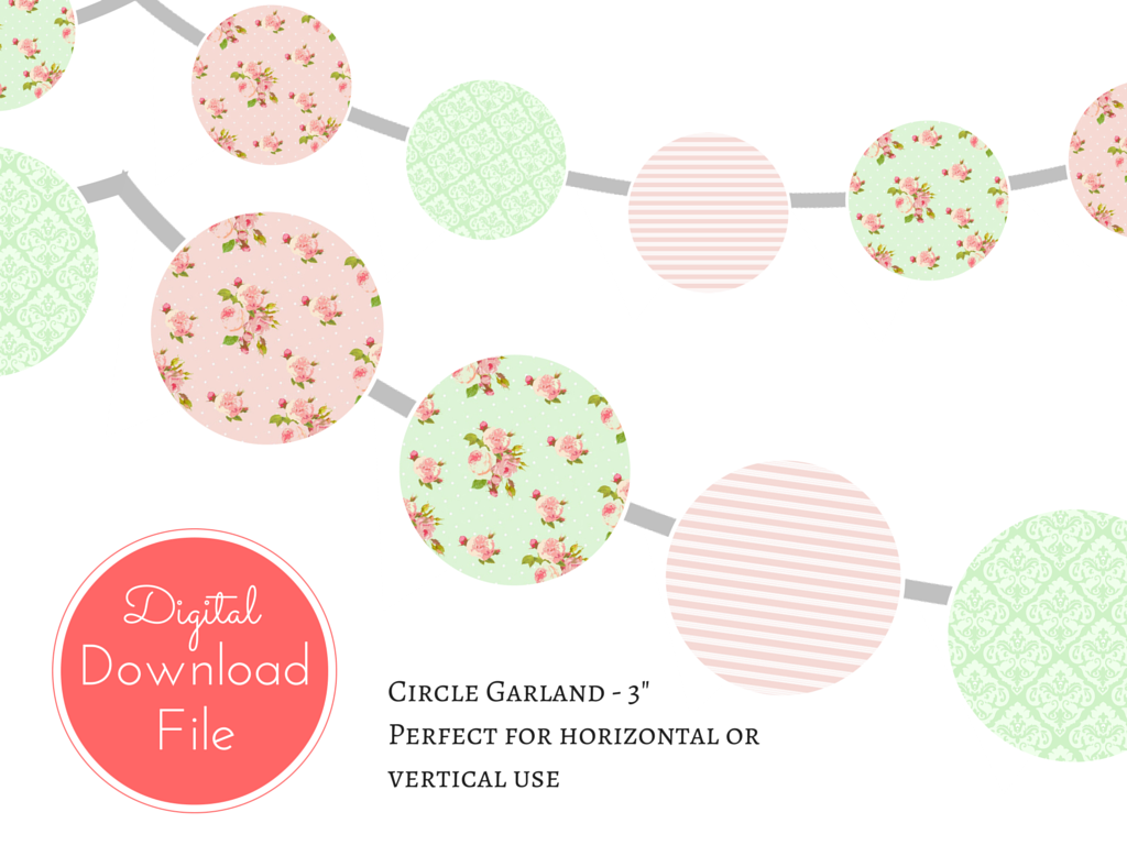 Pink Mint Shabby Chic Banner - Magical Printable