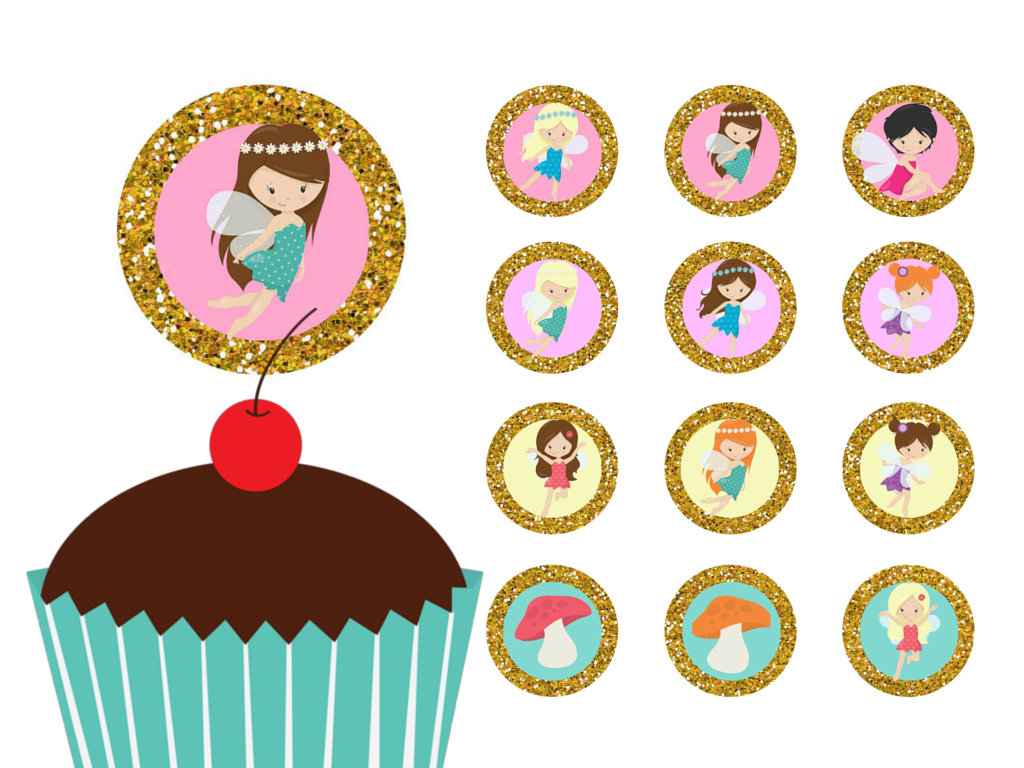 Fairy Fairies Cupcake Toppers Magical Printable