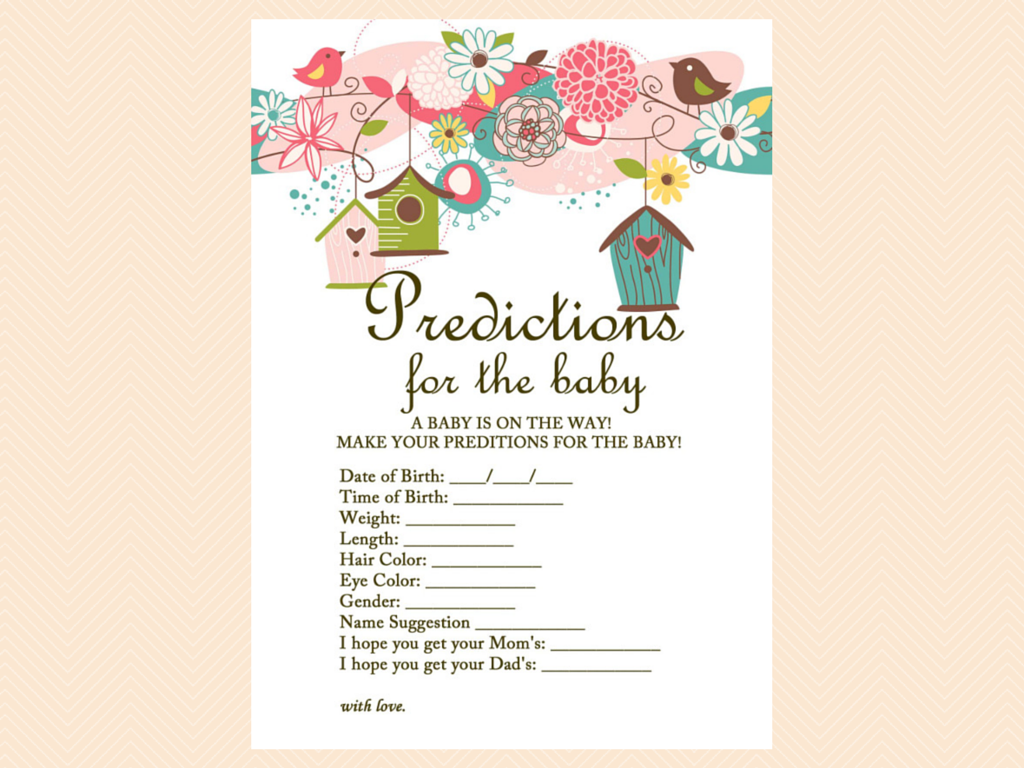Bird Baby Shower Game Pack - Magical Printable