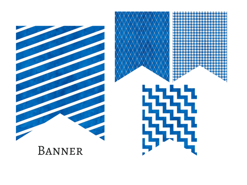 Blue Watercolor Nautical Banner - Magical Printable