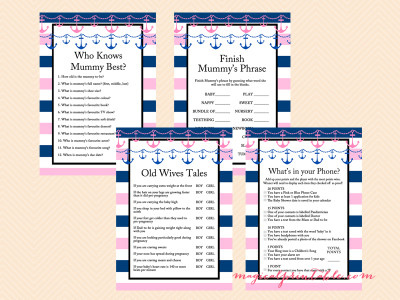 Nautical Baby Shower Games - Magical Printable