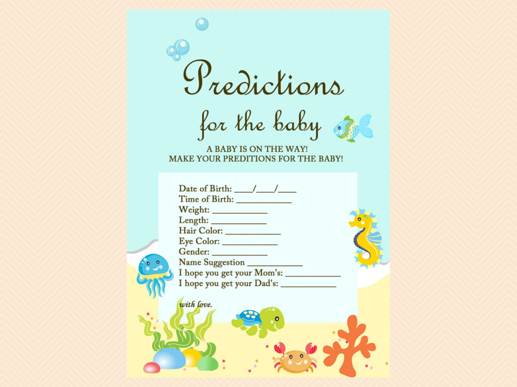Under the Sea Baby Shower Game Package - Magical Printable
