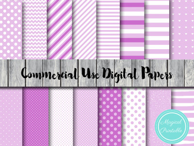 Lilac Digital Papers - Magical Printable