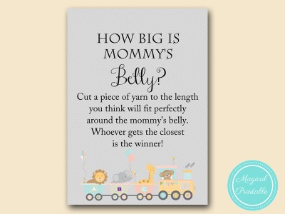 Animal Train Baby Shower Game Pack - Safari Jungle - Magical Printable