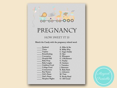 Animal Train Baby Shower Game Pack - Safari Jungle - Magical Printable