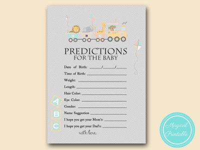 Animal Train Baby Shower Game Pack - Safari Jungle - Magical Printable