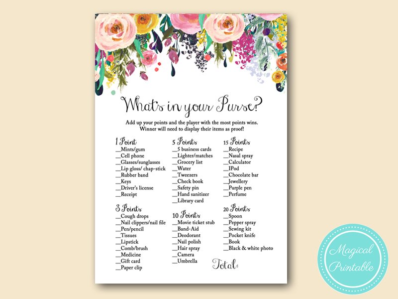 Shabby Chic Baby Shower Game Printable - Magical Printable