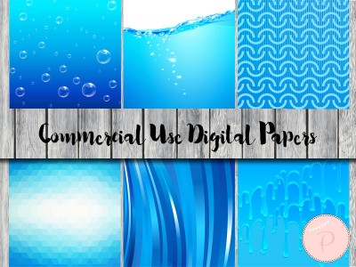 Water Digital Papers DP121 - Magical Printable
