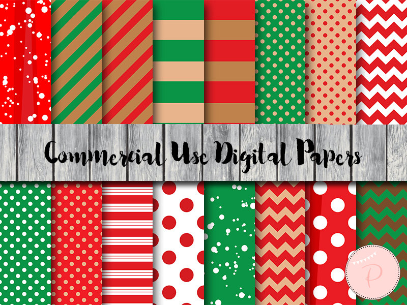 Classic Christmas Digital Papers DP130 - Magical Printable