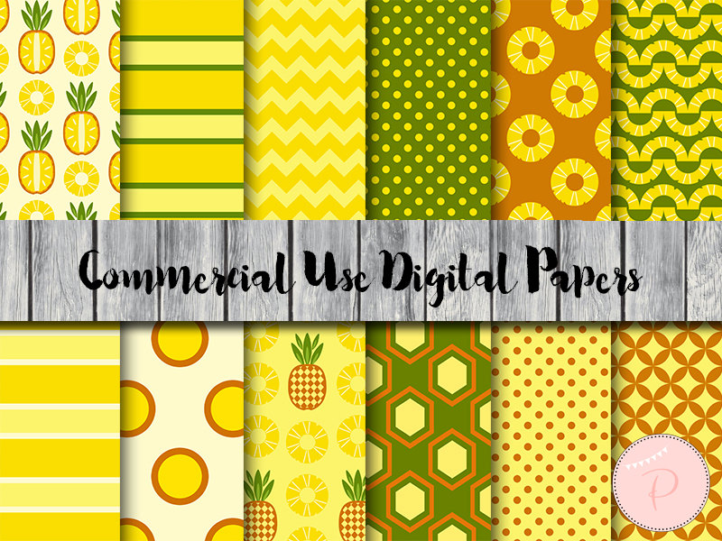 Pineapple Digital Paper DP165 - Magical Printable