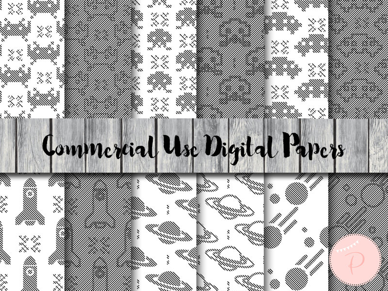 Space Digital Paper DP155 - Magical Printable