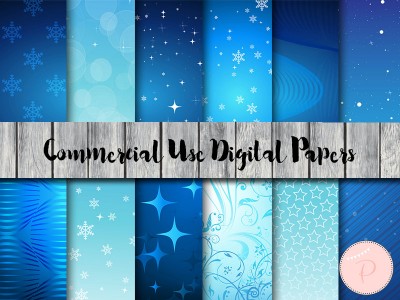 Ice Frozen digital papers DP114 - Magical Printable