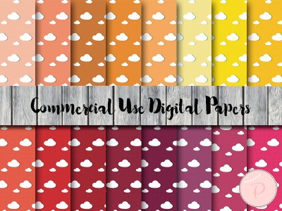 Cloud Digital Papers DP55 - Magical Printable