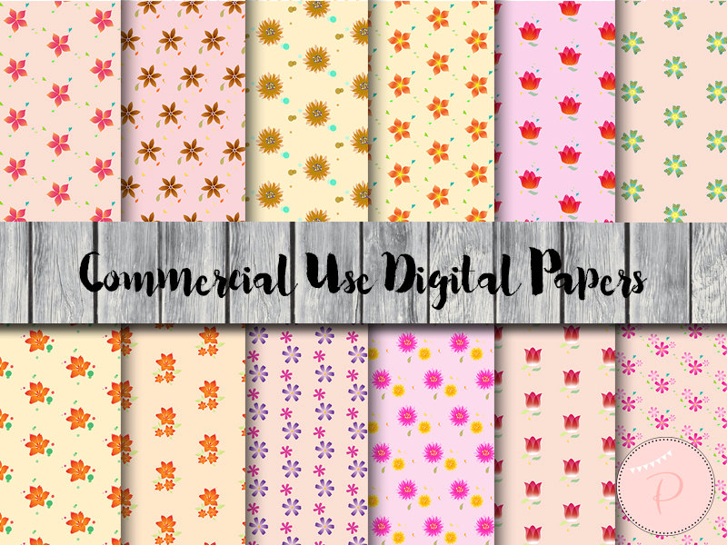Flower Digital Paper DP60 - Magical Printable