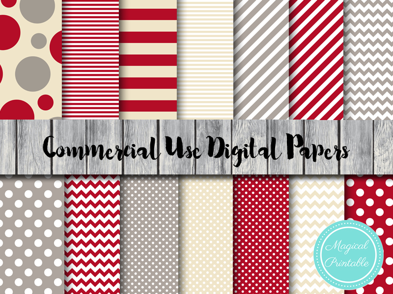 sock monkey digital papers DP138 - Magical Printable