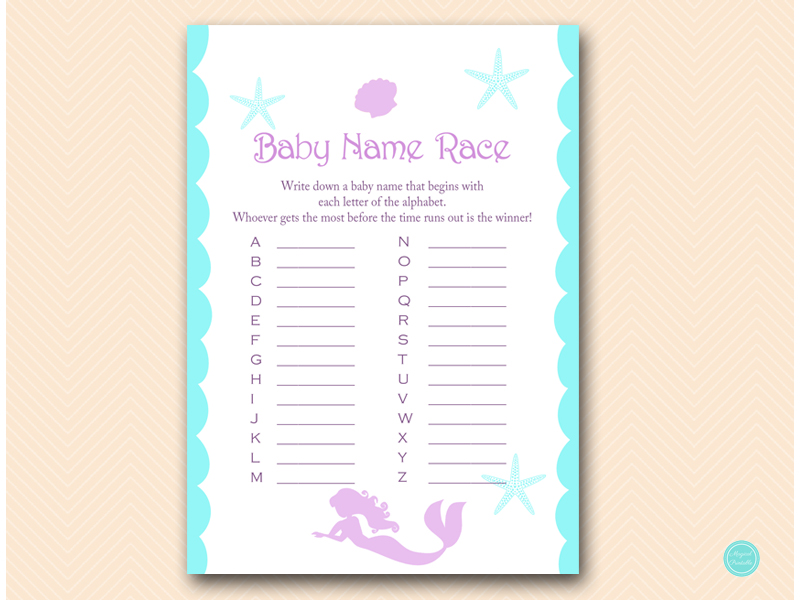 Mermaid Baby Shower Games - Magical Printable