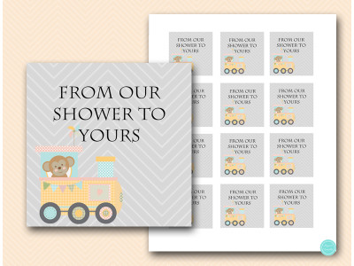 Animal Train Baby Shower Game Pack - Safari Jungle - Magical Printable
