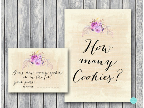 Boho How many Cookies, How old was Bride - Magical Printable
