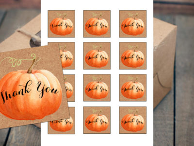 Pumpkin Thank You Favor Tags - Magical Printable