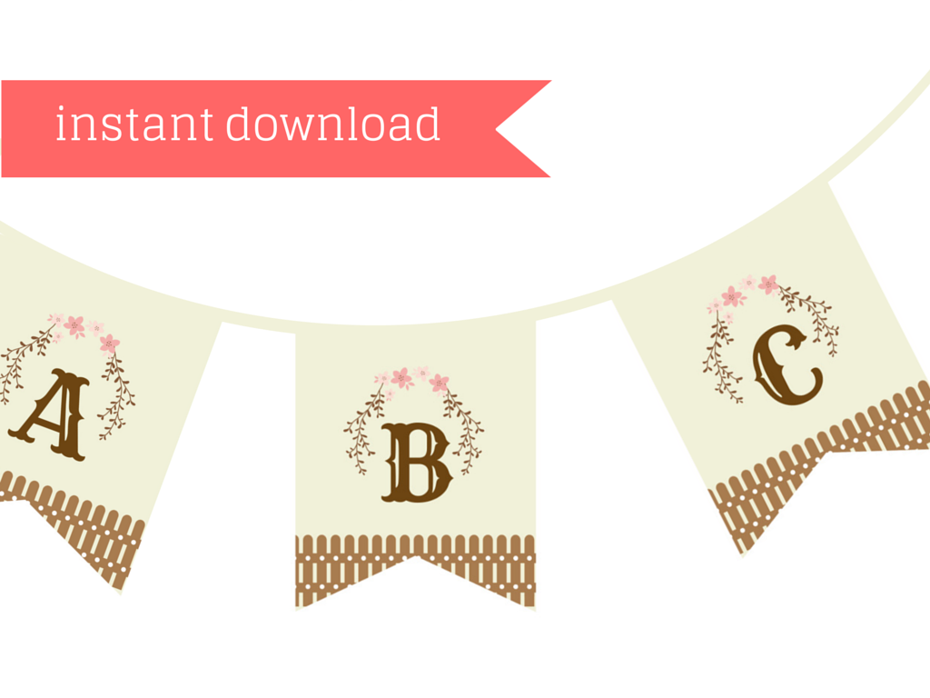 Printable Instant Download Banners & Buntings - Magical Printable