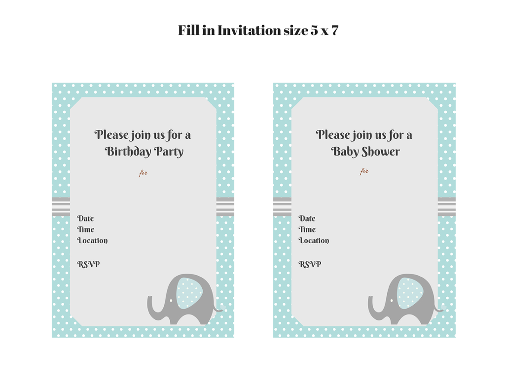 Blue Elephant Printable - Magical Printable