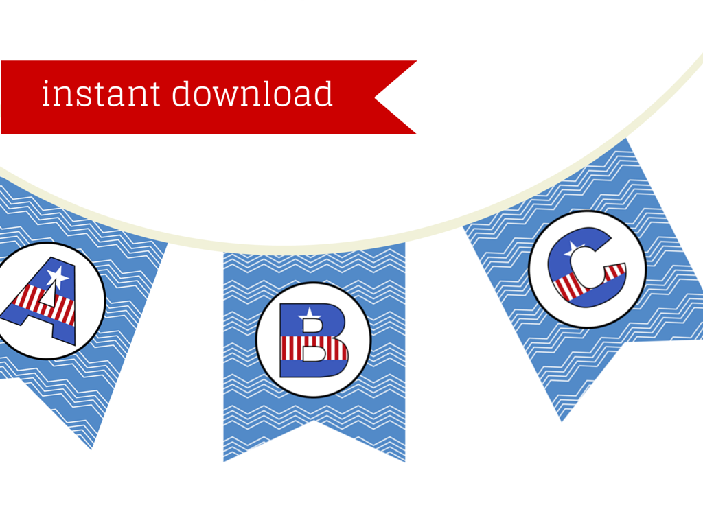 Captain America Birthday Banner Free Printable - Totally Free Printables