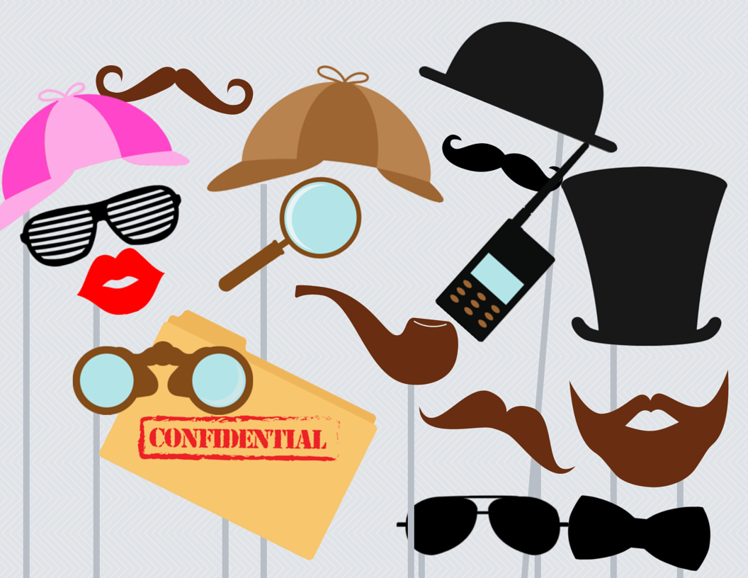 Detective Party Photo Booth Props - Magical Printable