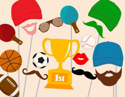 Sports Photo Booth Props All Stars - Magical Printable