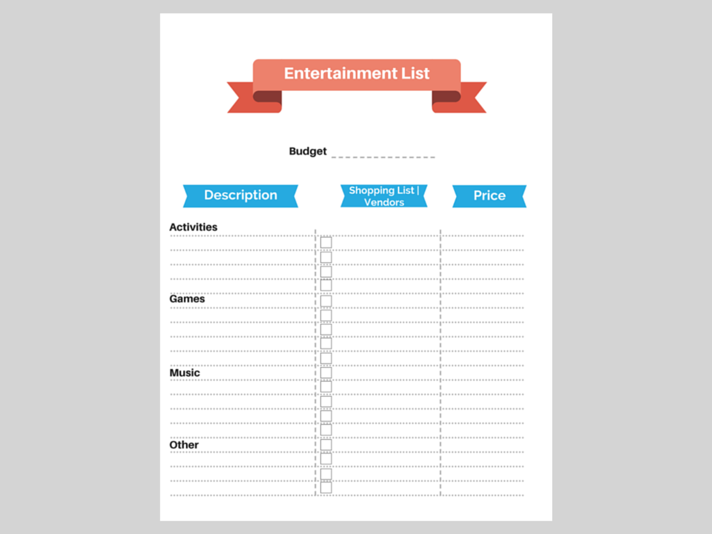 FREE Printable Party Planning Lists - Magical Printable