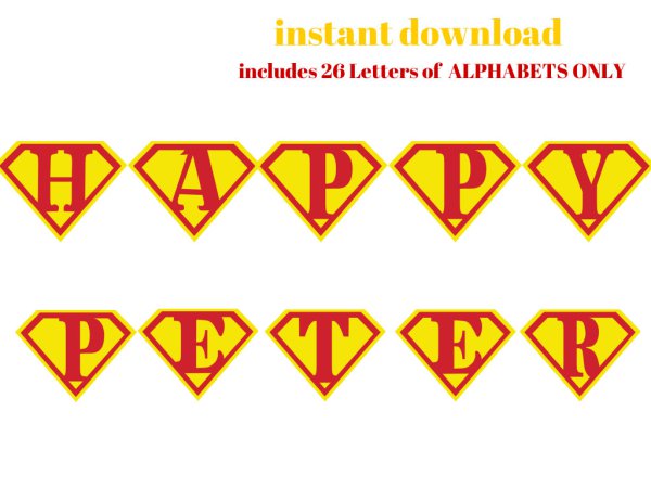 Superhero Banner, Superman Banner - Magical Printable
