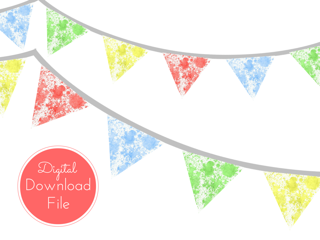Spash Art Party Banner - Magical Printable