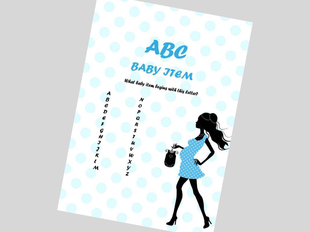 Baby Blue Polka Dots Baby Shower Games - Magical Printable