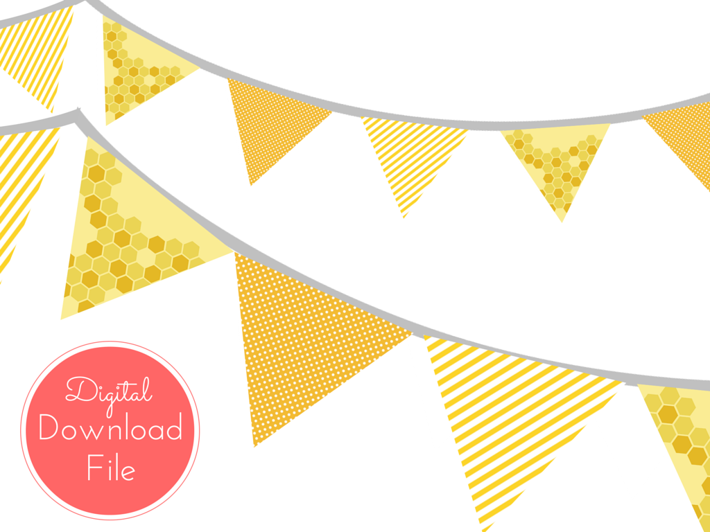 Bee Honey Comb Banner - Magical Printable