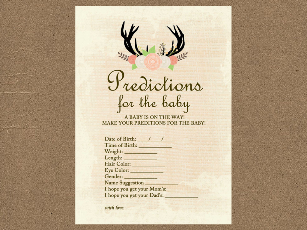 Deer Themed Baby Shower Games