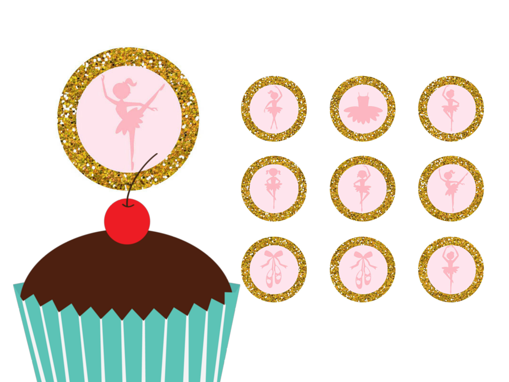 FREE Ballerina Tutu Cupcake Toppers - Magical Printable