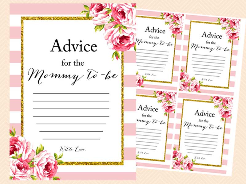 Pink Floral Chic Baby Shower Game Pack - Magical Printable