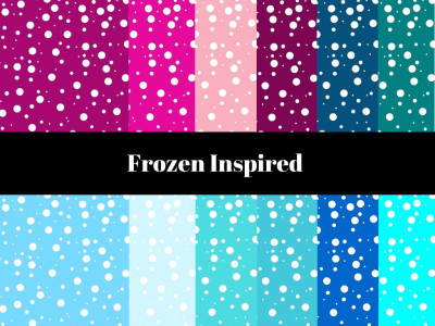 FREE Frozen Inspired Snow Digital Paper - Magical Printable