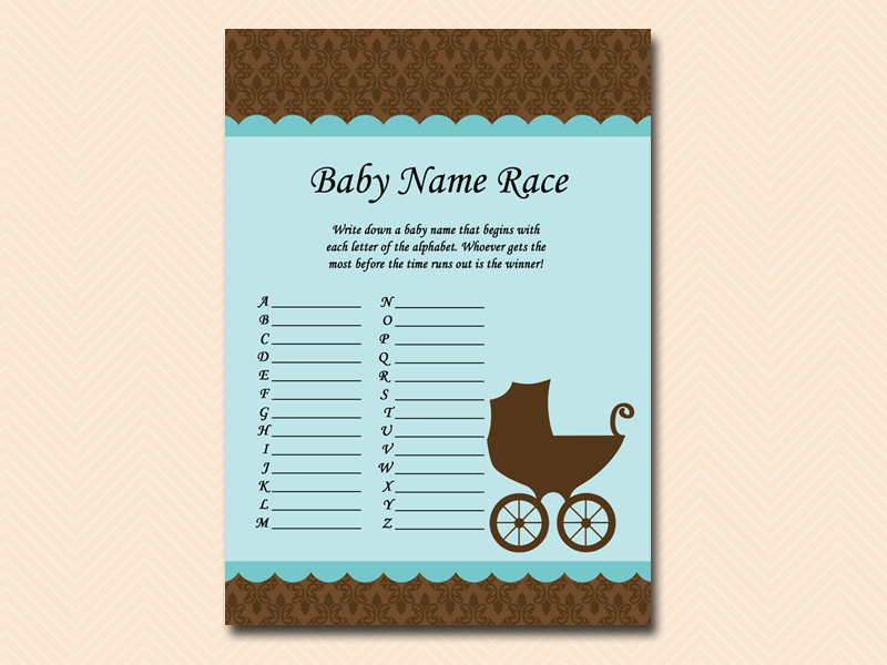 Baby Carriage Baby Shower Game Pack - Magical Printable