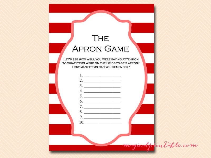 Carnival Bridal Shower Game Pack - Magical Printable