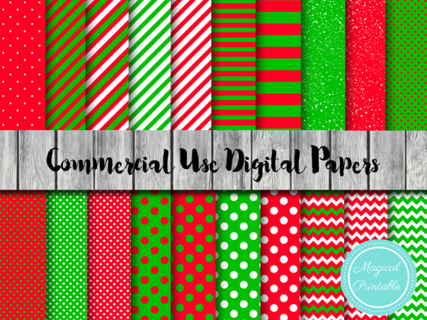 Christmas Digital Papers - Magical Printable