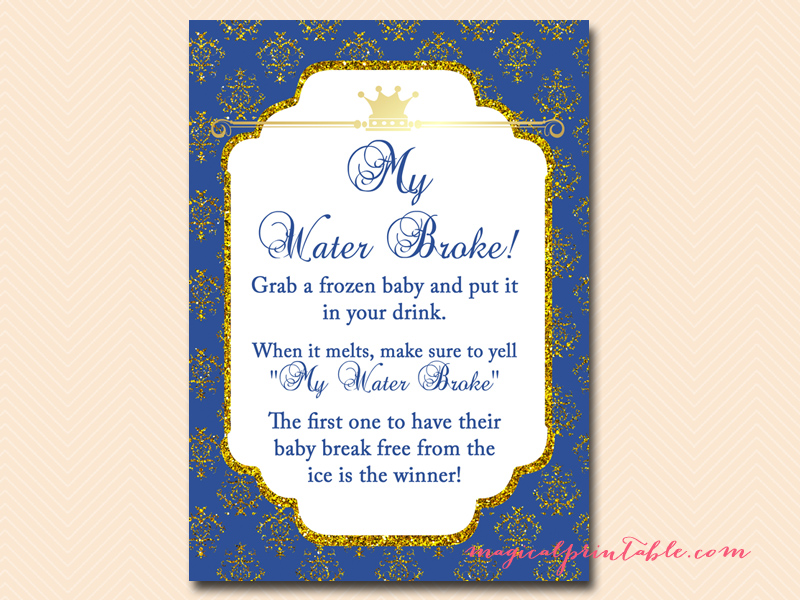 Royal Prince Baby Shower Game Pack - Magical Printable