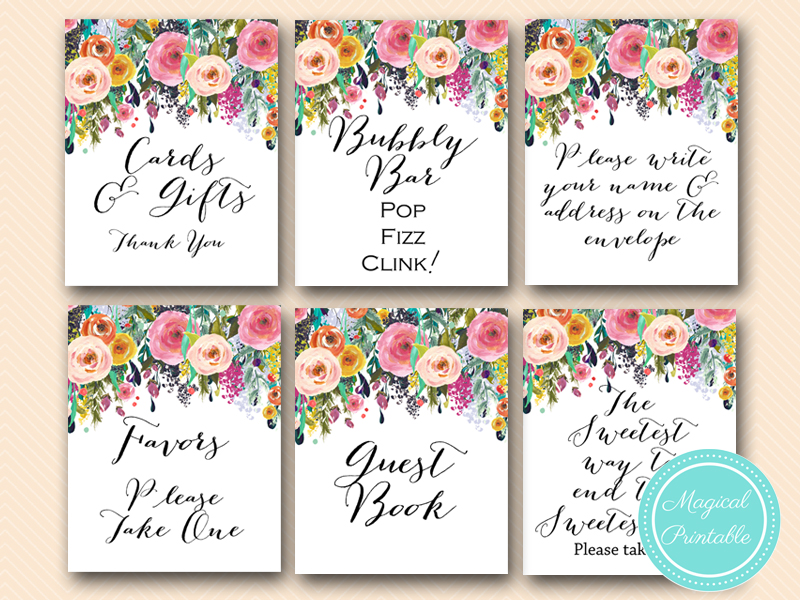 Garden Floral Signages & Banner - Magical Printable