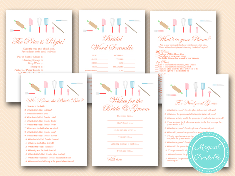 Recipe Theme, Kitchen Theme Games - Magical Printable