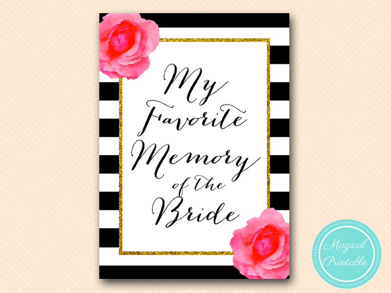Watercolor Flower, Shabby Chic Bridal Shower Games - Magical Printable