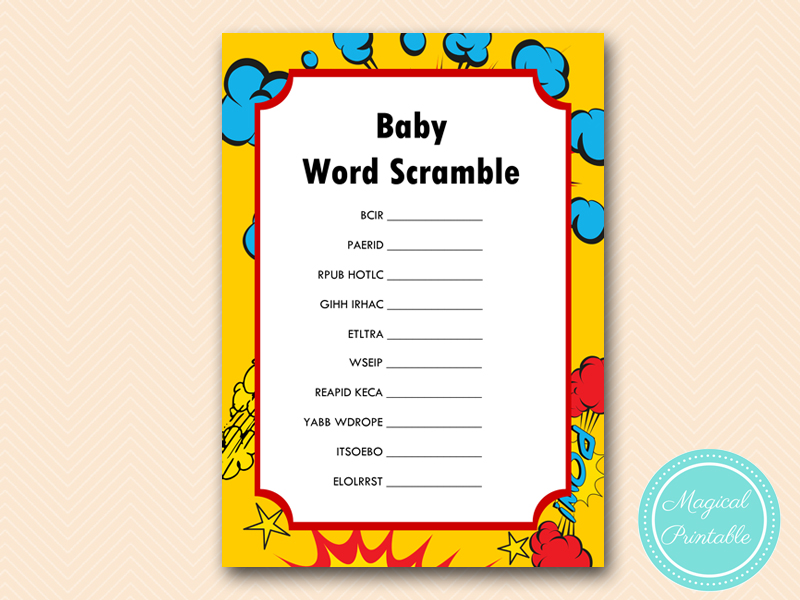 Batman Baby Word Scramble Rustige Beer Baby Word Scramble Game