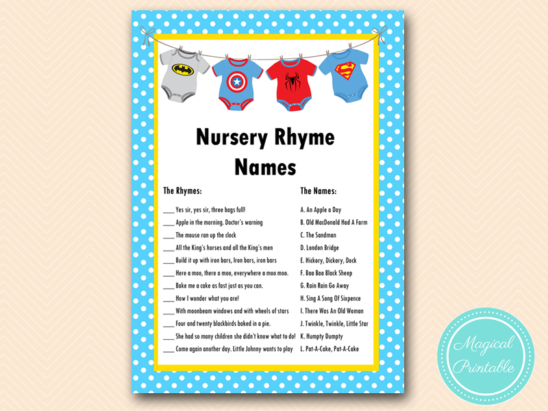 superhero-baby-shower-game-batman-superman-TLC62-nursery-rhyme-names ...
